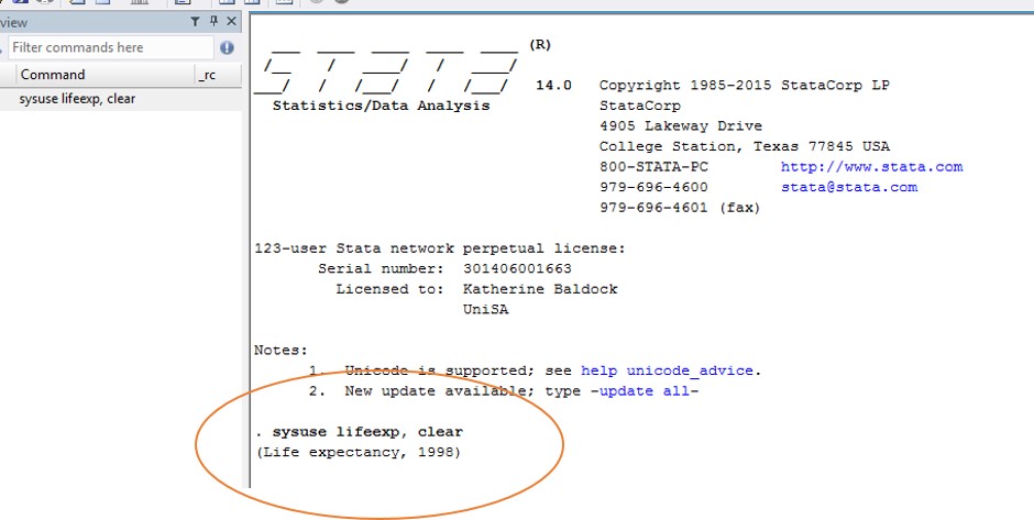 Introduction to Stata | learnonline